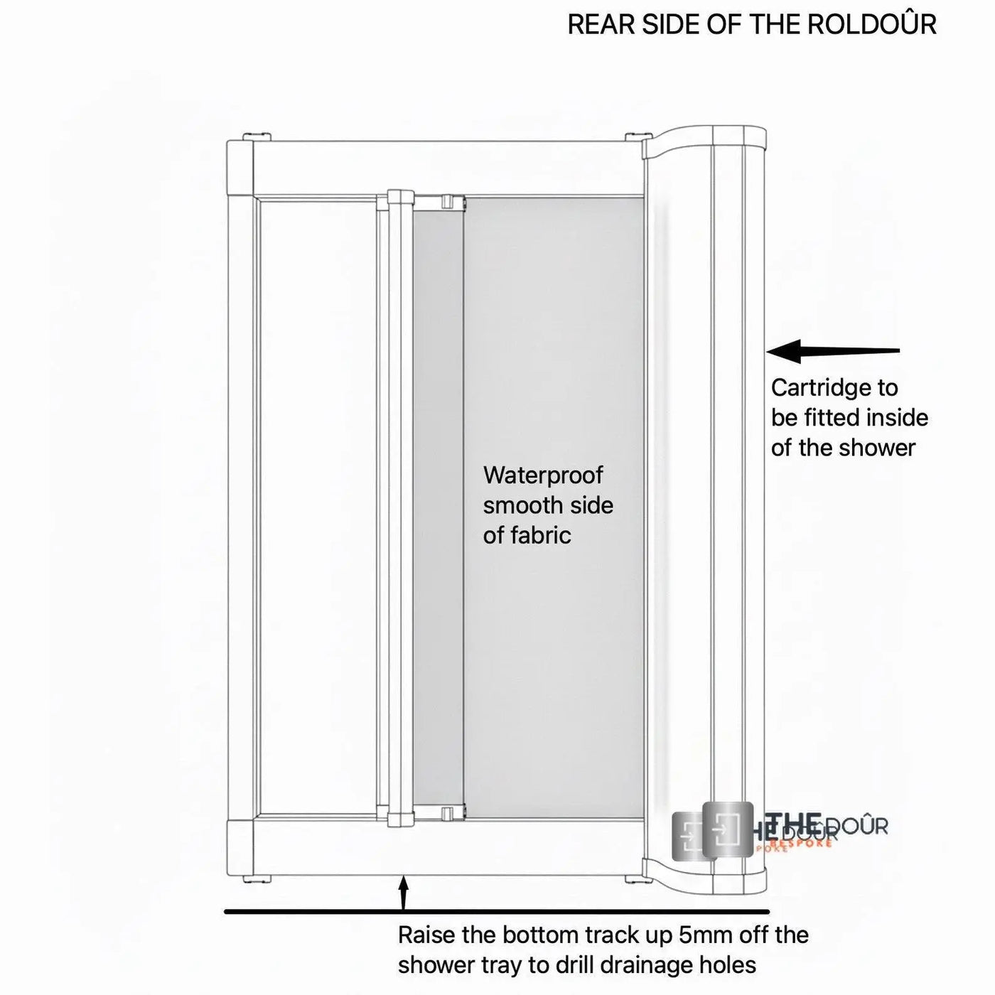 Campervan Shower Door 1500mm to 2000mm Tall Custom Made to Measure ...